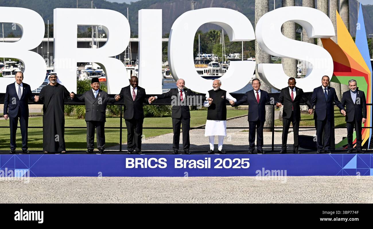 Summit leaders pose for a family photo of the 17th annual BRICS summit ...