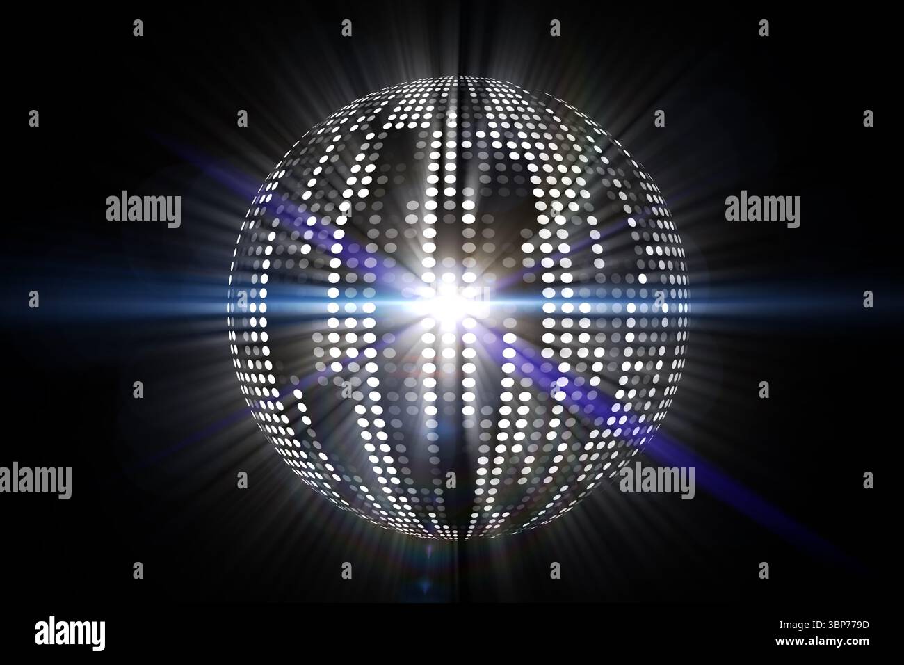 Digitally generated cool disco ball design Stock Photo - Alamy