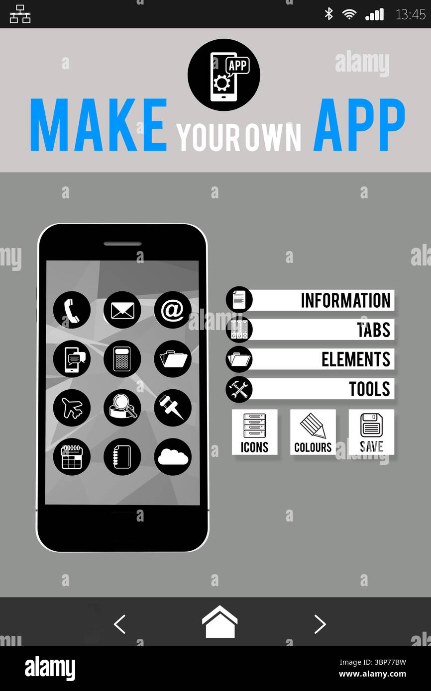 Make your own app smartphone Stock Photo - Alamy