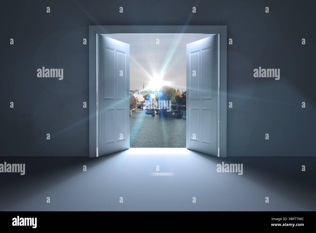Bright sunlight coming inside room Stock Photo - Alamy