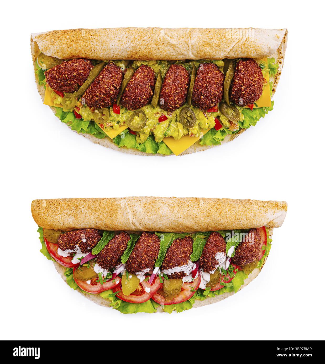 Falafel sandwich eating Cut Out Stock Images & Pictures - Alamy