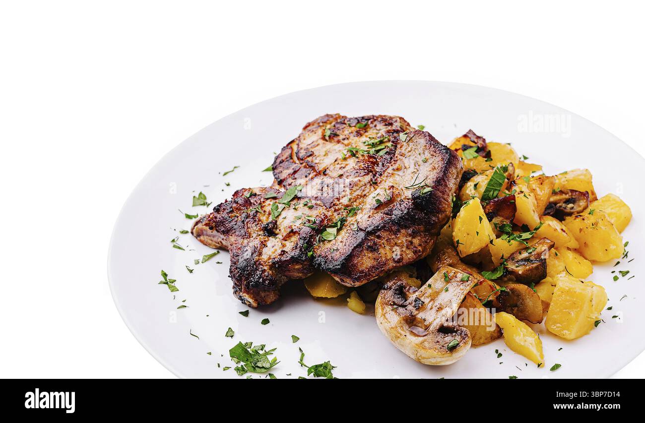 Plate perfectly grilled chicken hi-res stock photography and images - Alamy