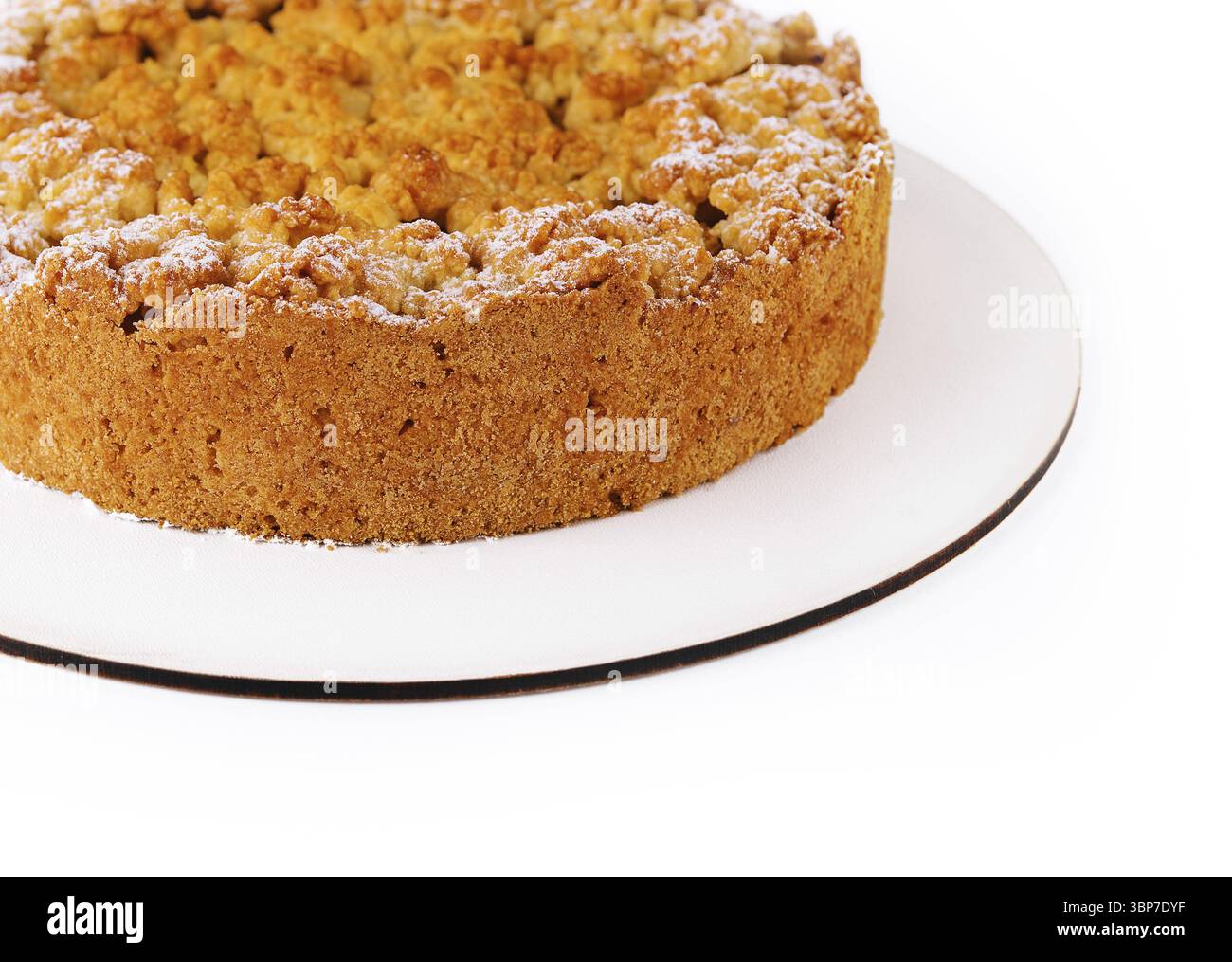 Food, Homemade grated cake tart with lemon curd Stock Photo - Alamy
