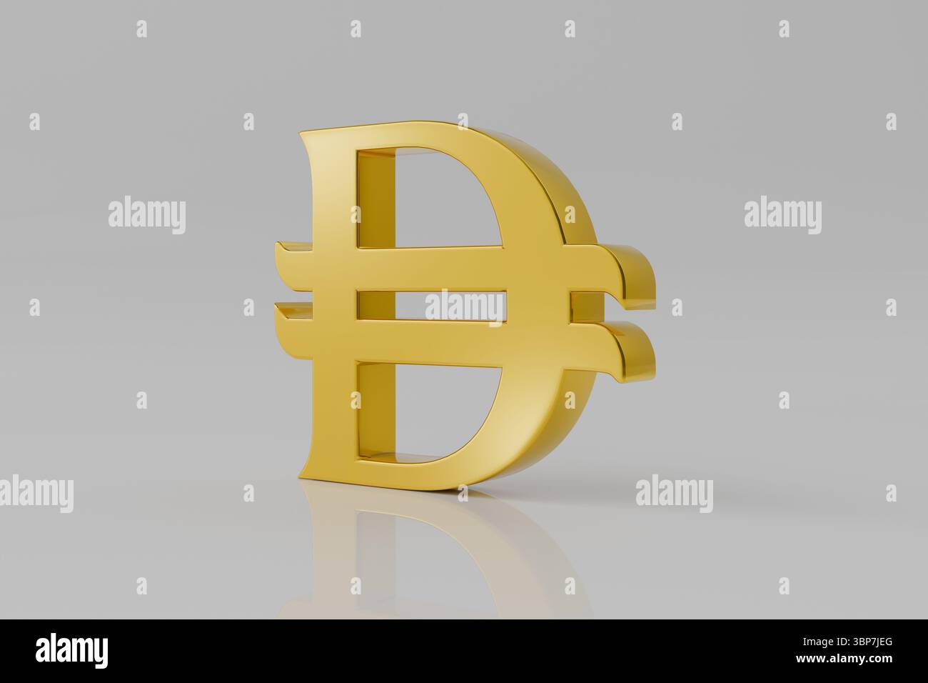 UAE United Arab Emirates Dirham Symbol in Gold - 3D Illustration Render ...