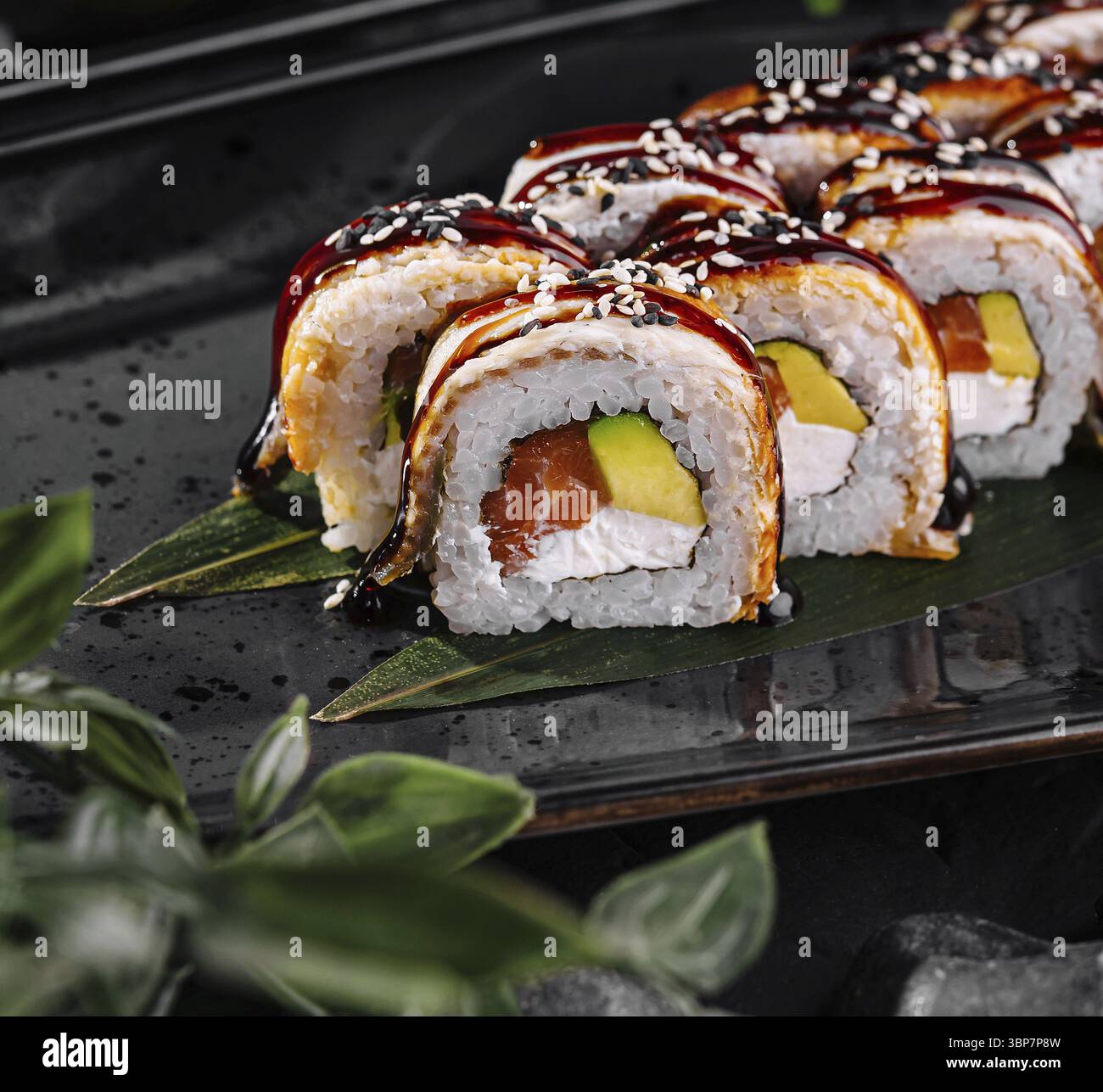 Delectable selection sushi rolls hi-res stock photography and images ...