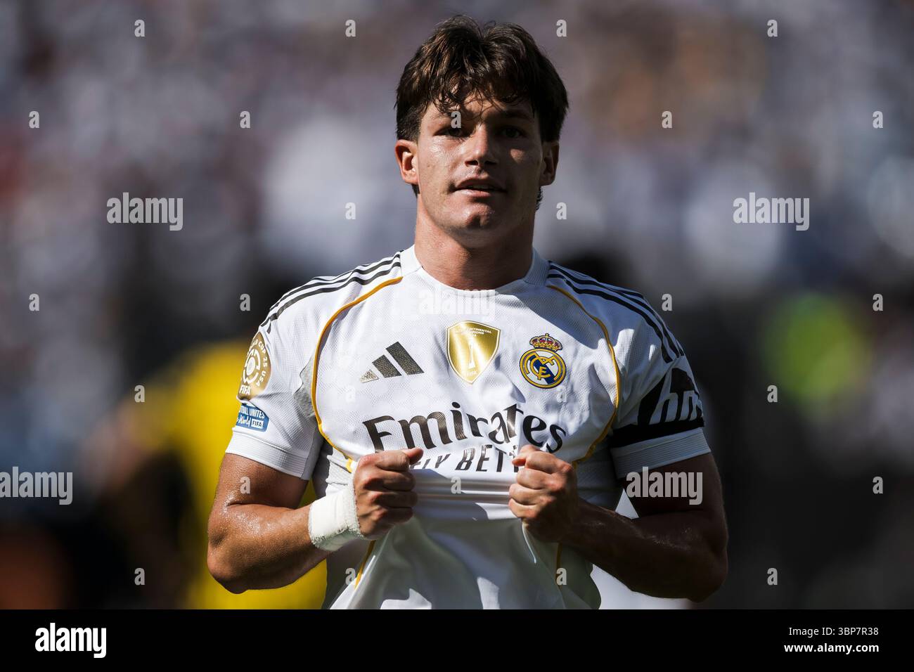 Fran Garcia of Real Madrid CF celebrates after scoring a goal during ...