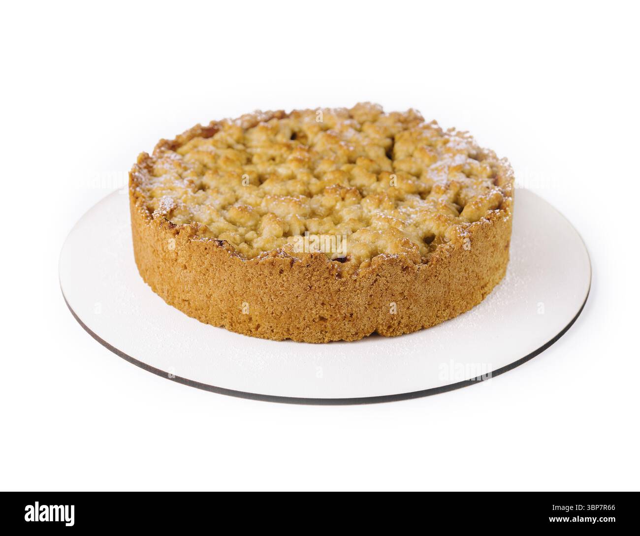 Food, Homemade grated cake tart with lemon curd Stock Photo - Alamy