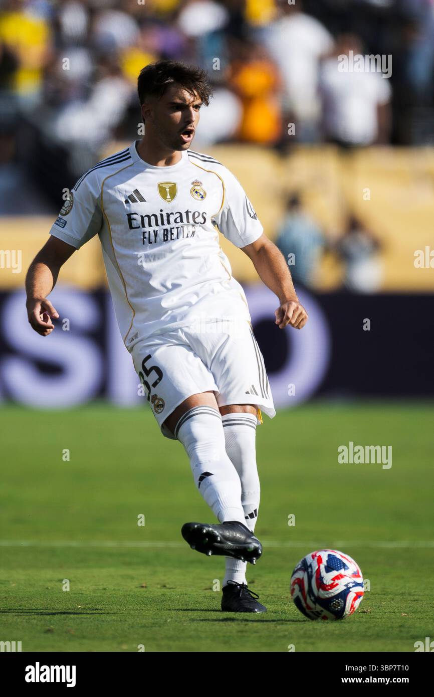 Raul Asencio of Real Madrid CF in action during the FIFA Club World Cup ...