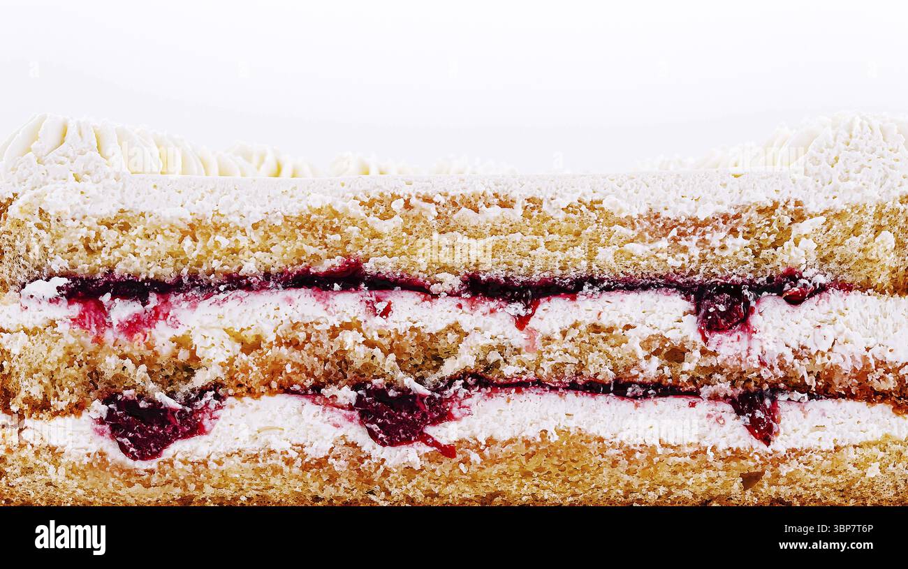 Food, Layers of fluffy sponge cake intermingle with whipped cream and ...