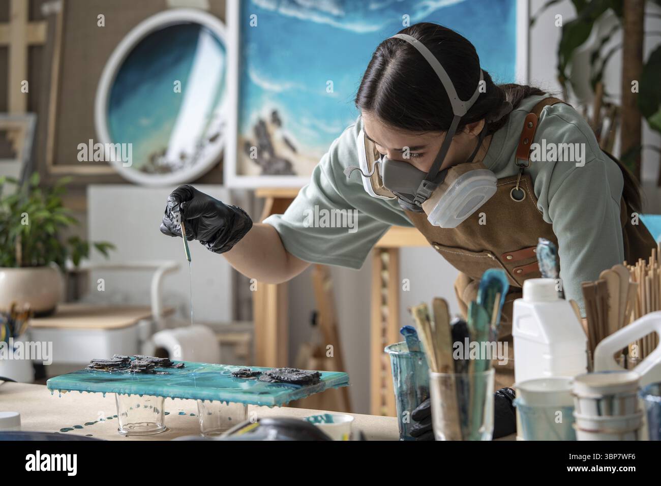 Professional female artist girl hi-res stock photography and images - Alamy