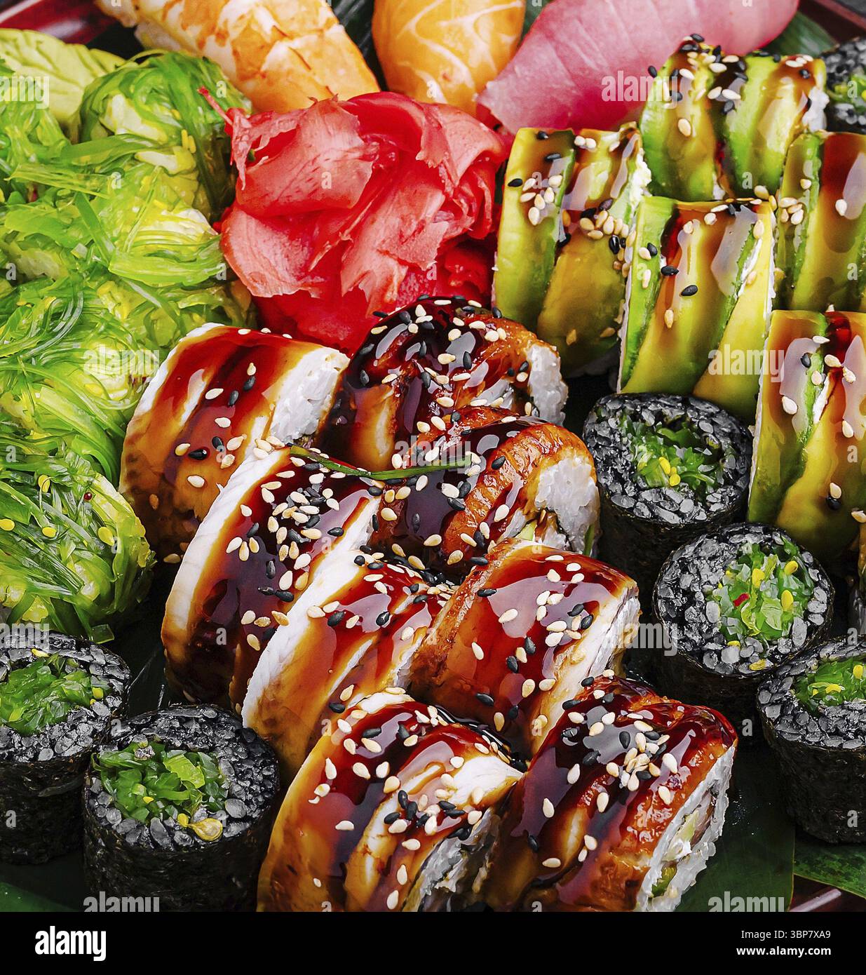 Sushi rolls types japanese hi-res stock photography and images - Alamy