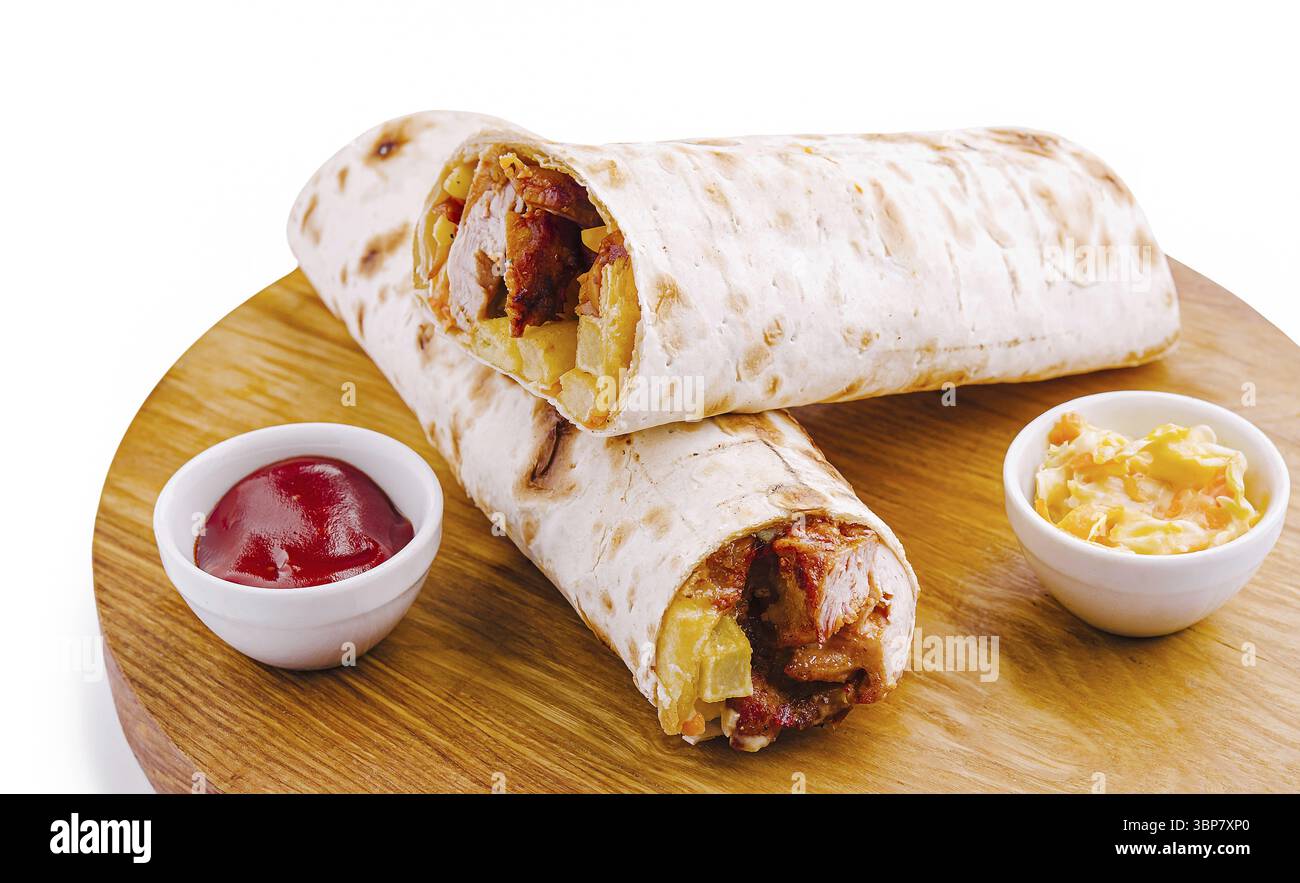 Food two delicious wraps hi-res stock photography and images - Alamy
