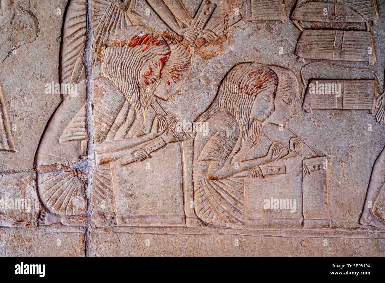Tomb of Horemheb: The submission of the Nubian head (detail of the ...