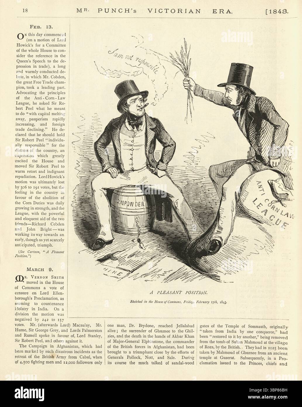 Free trade 19th century cartoon hi-res stock photography and images - Alamy