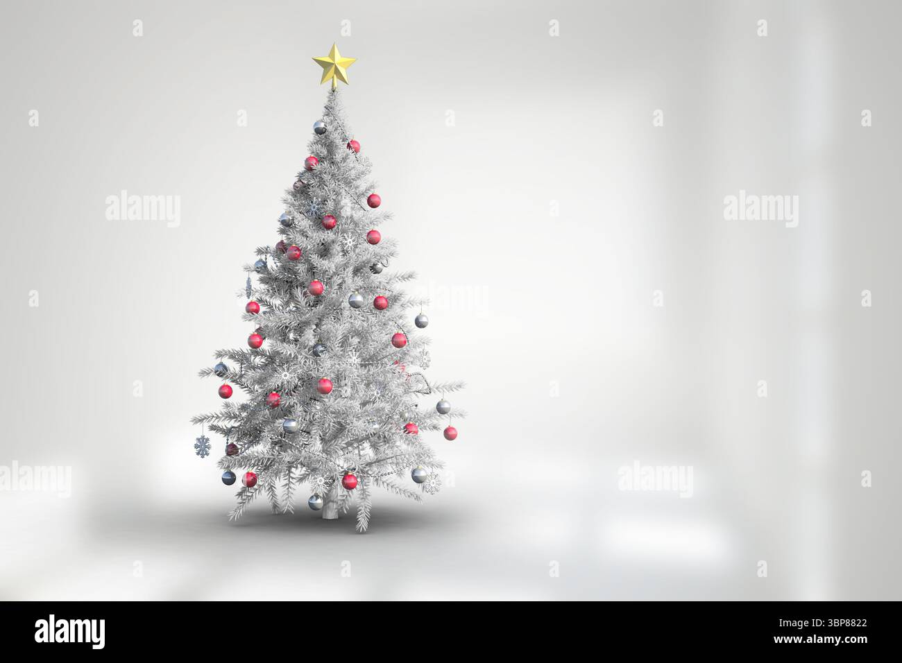 Christmas tree decorated bright snow hi-res stock photography and ...