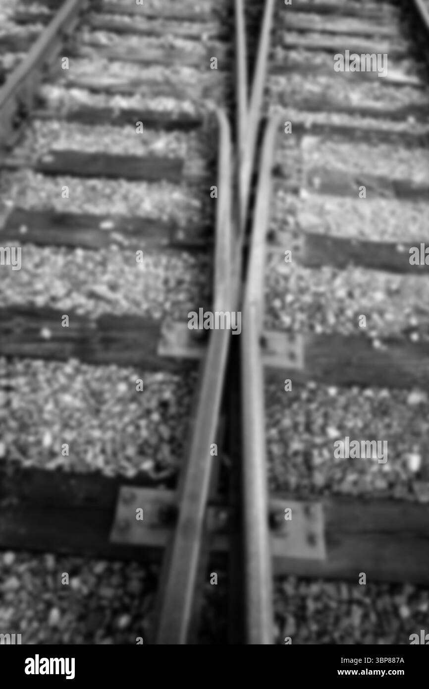Old rail way tracks Black and White Stock Photos & Images - Alamy