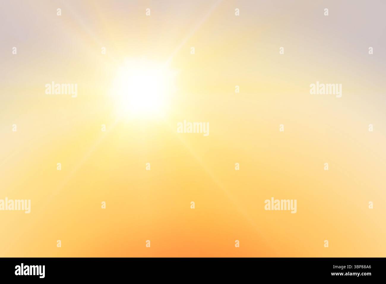 Sun with beams during sunset Stock Photo - Alamy