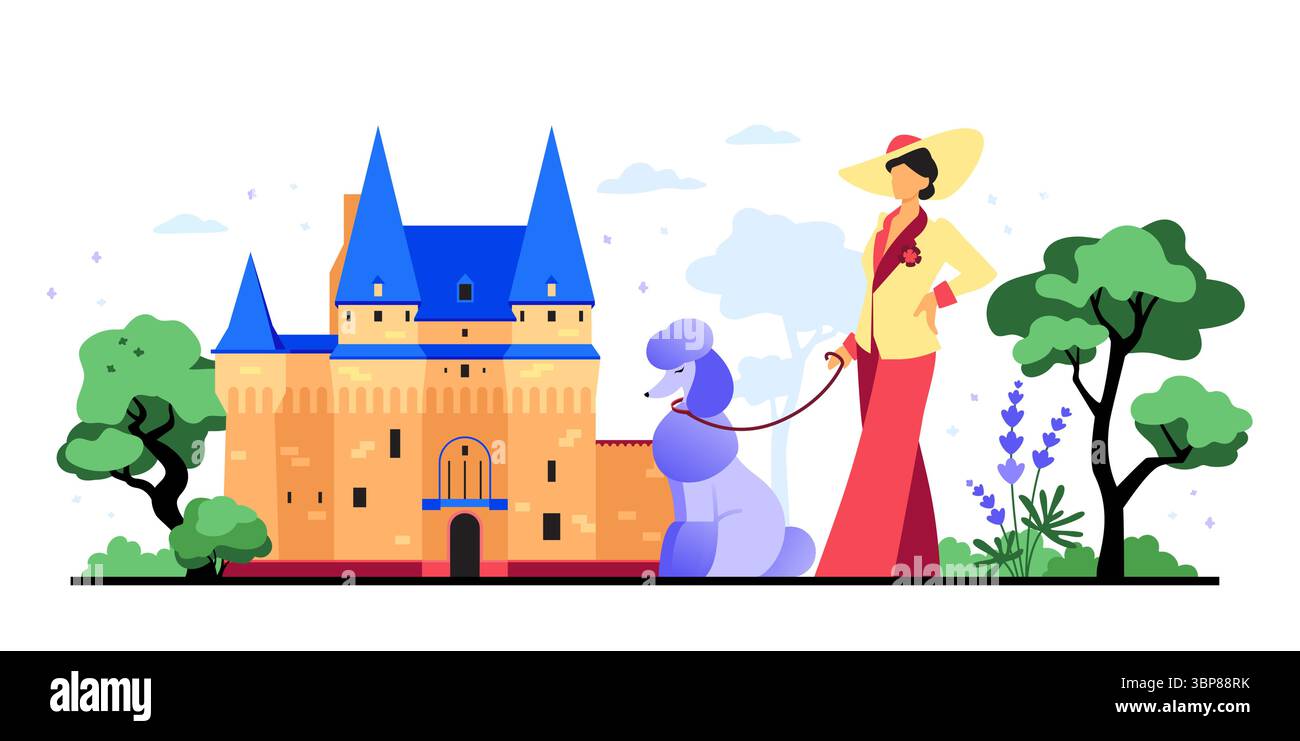 Travel to France - colorful flat design style illustration Stock Vector ...