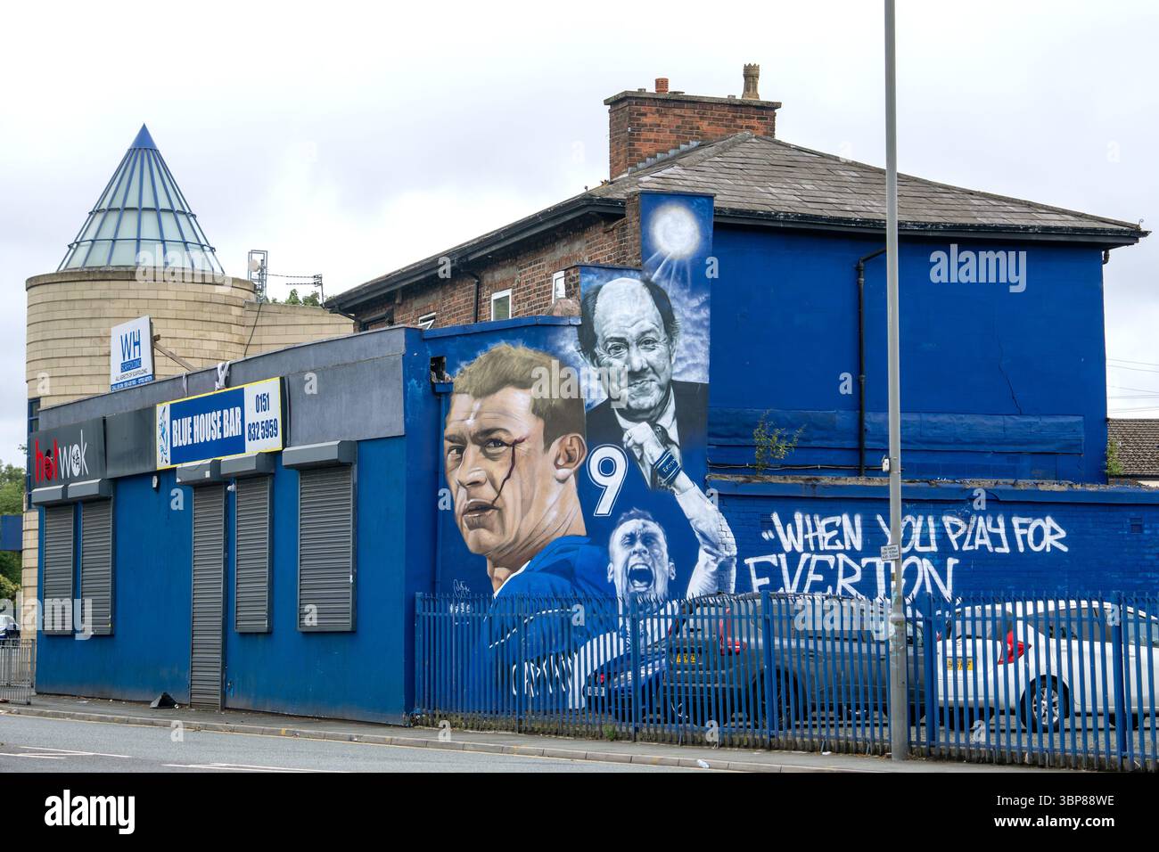 Everton Blue House Bar close to Goodison Park. July 2025 Stock Photo ...