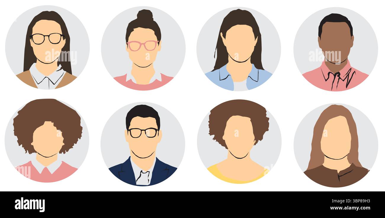 people profile collection Stock Vector Image & Art - Alamy
