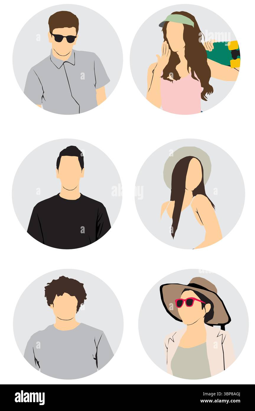 Summer people profile collection hi-res stock photography and images ...