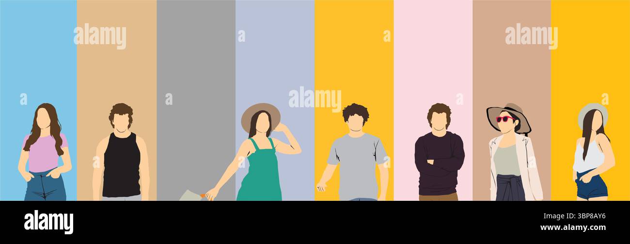 summer people profile collection Stock Vector Image & Art - Alamy