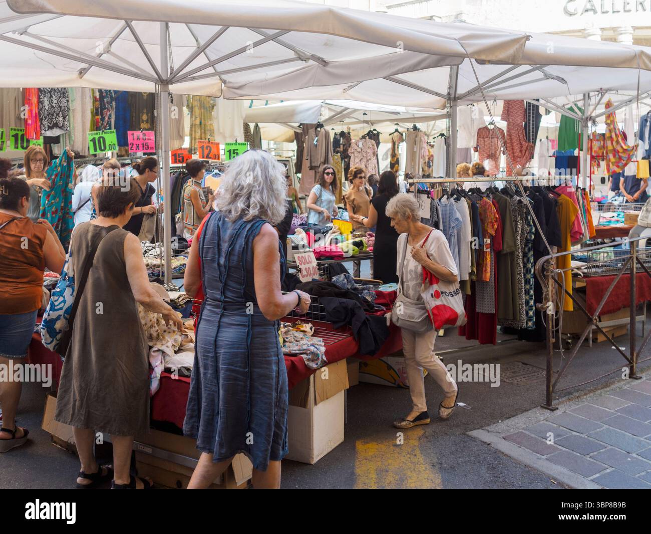 Cremona, Italy June 28th 2025 Elderly women and other customers ...