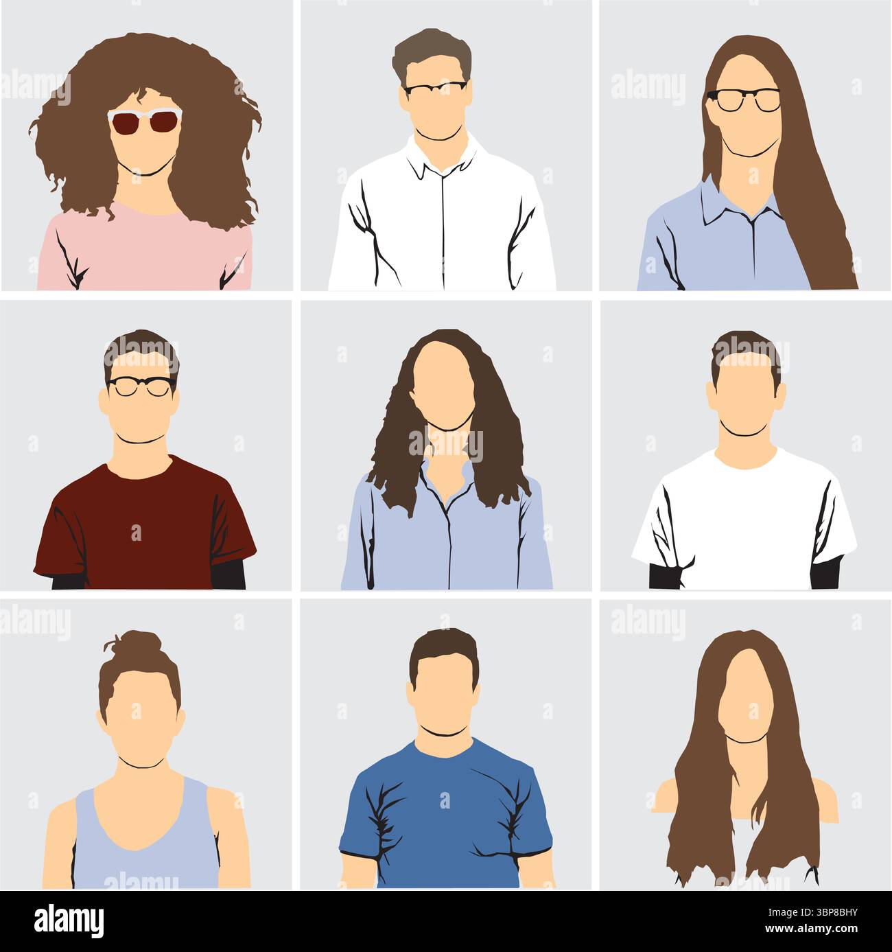 people profile collection Stock Vector Image & Art - Alamy