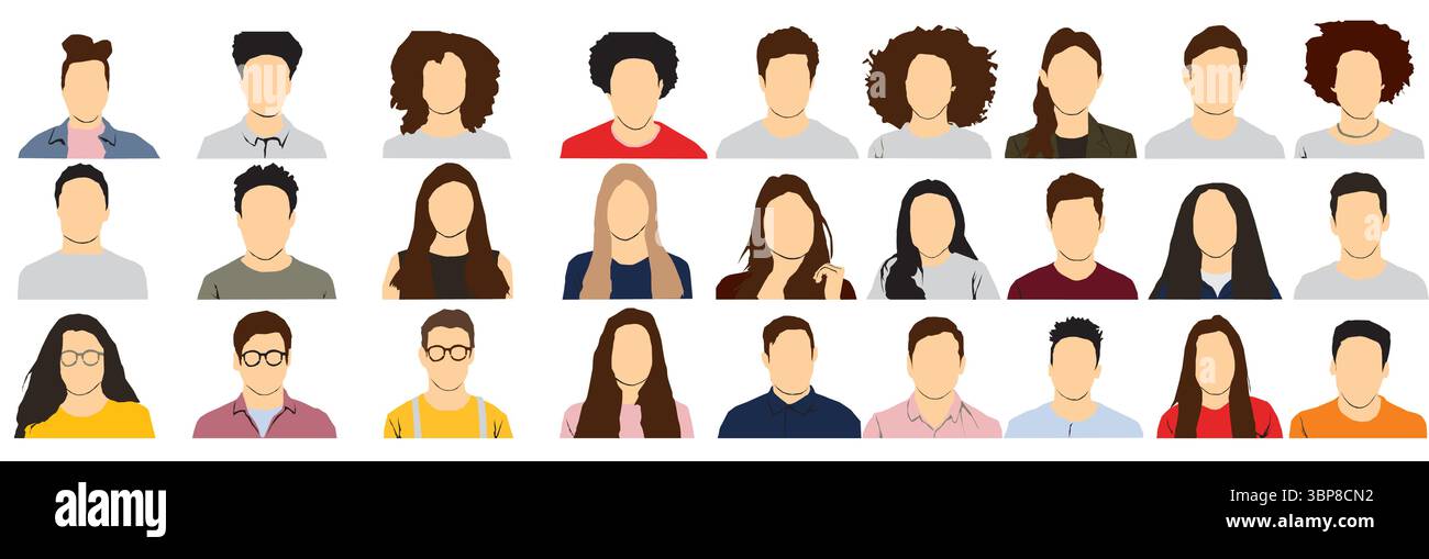 avatar vector collection of people Stock Vector Image & Art - Alamy