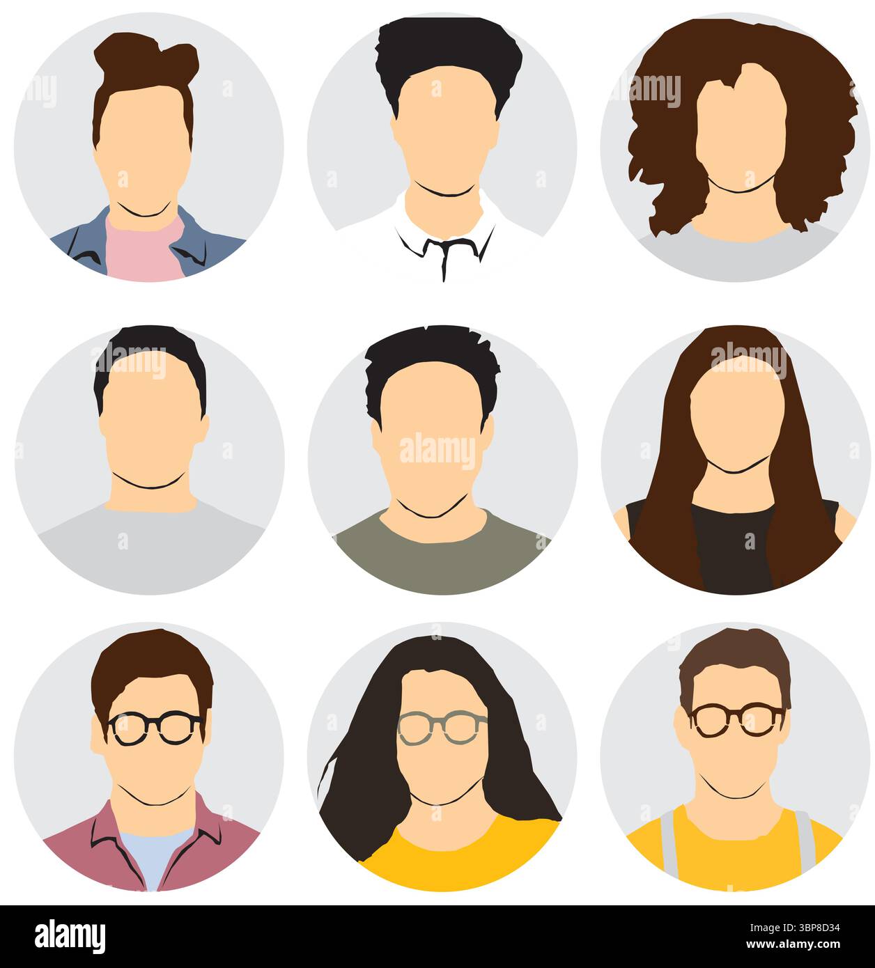 set of different people profile Stock Vector Image & Art - Alamy