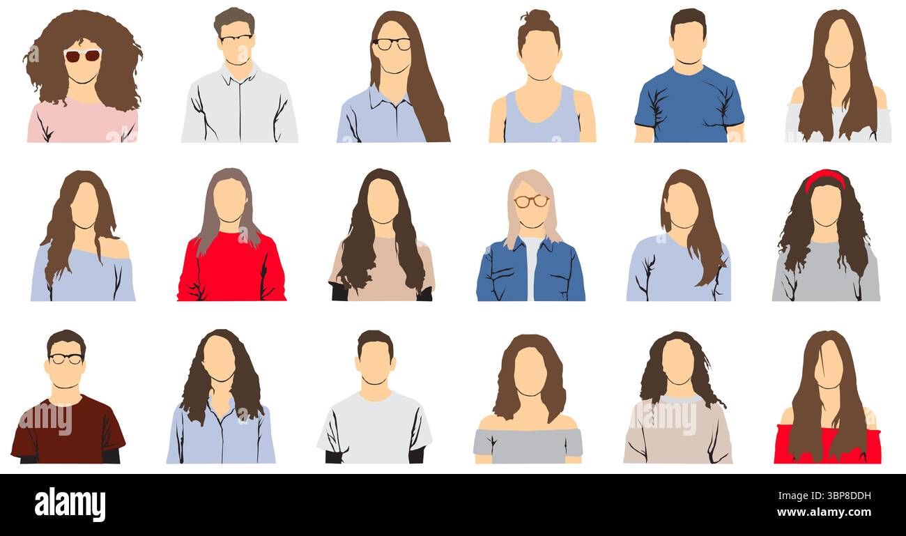 Set different user icon Stock Vector Images - Alamy