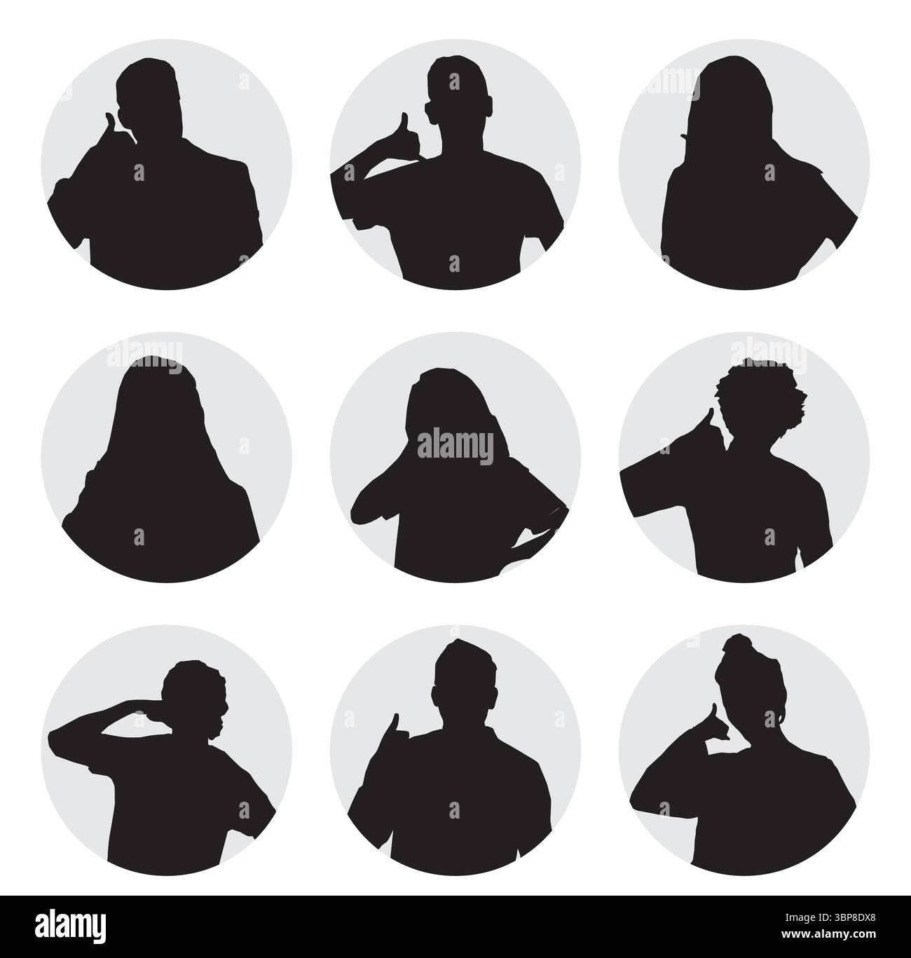 people silhouette collection Stock Vector Image & Art - Alamy