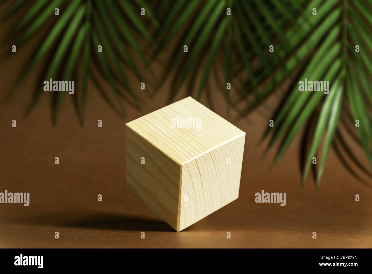Design concept - geometric real wooden cube with surreal layout on ...