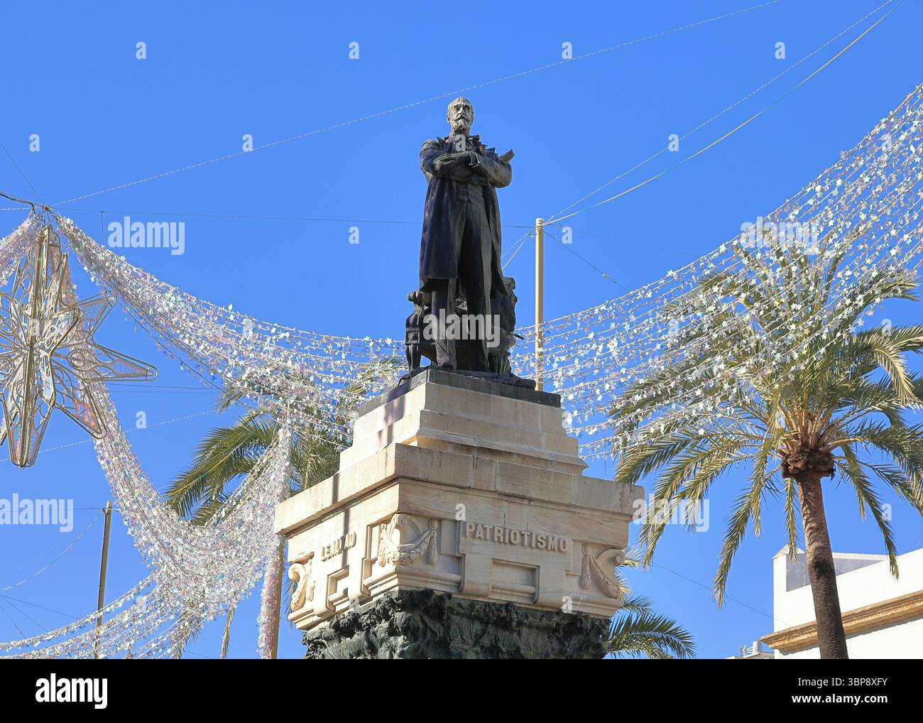 The monument to Moret, a public artwork in the Spanish city of Cadiz ...