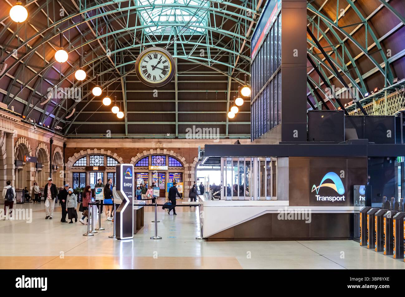 Main entrance to Sydney's Central Station, featuring the iconic clock ...
