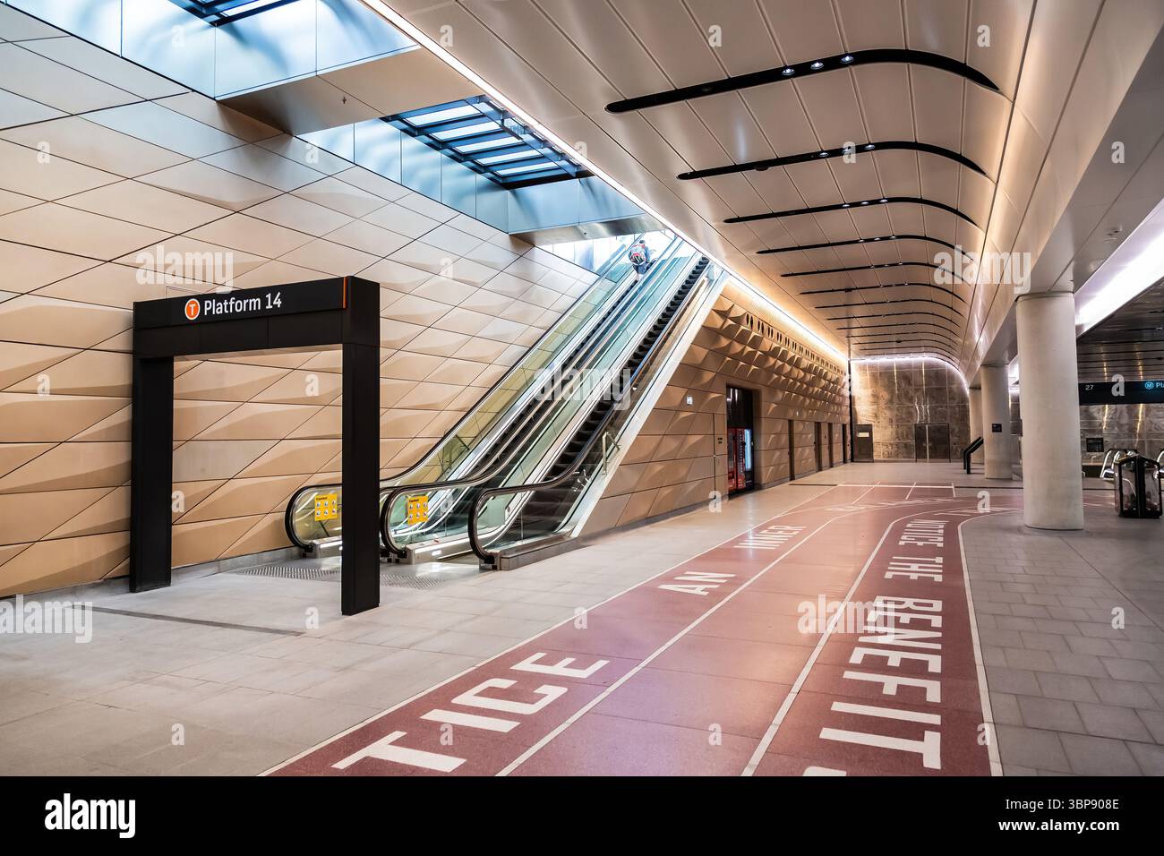 The new Sydney Metro extension, designed by Woods Bagot, lies beneath a ...