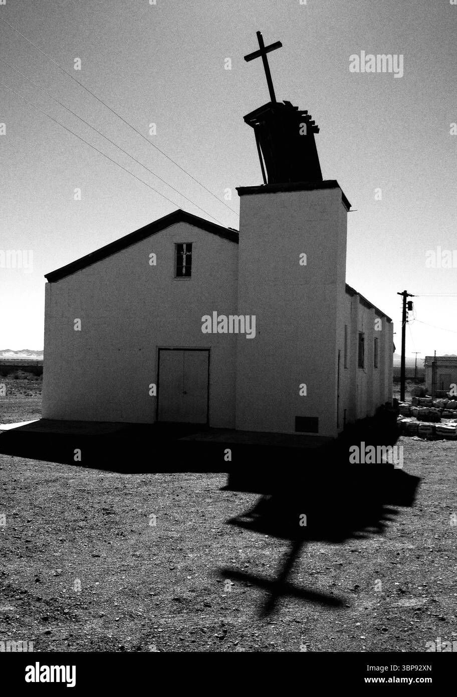 Old church. Amboy CA on Route 66 Stock Photo - Alamy