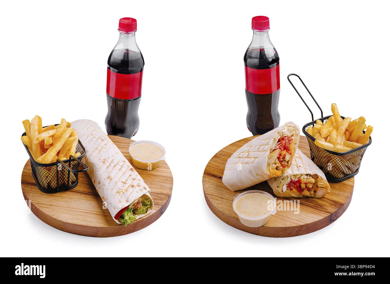 Delicious wrap meal fries Cut Out Stock Images & Pictures - Alamy