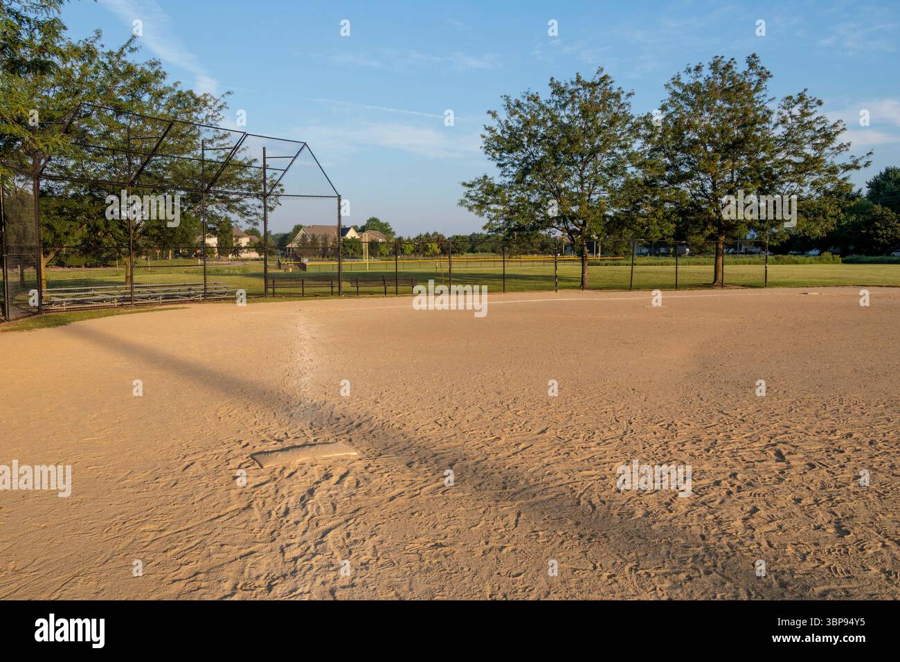 first base to home plate on diamond one Stock Photo - Alamy