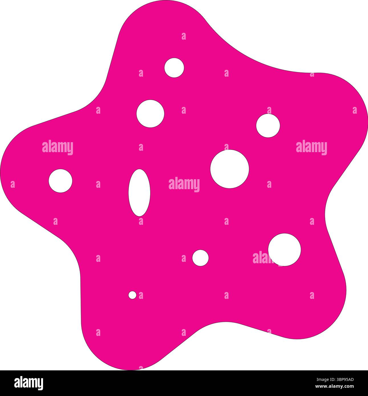 Pink Amoeba Blob Star Shape Organism Vector Icon Stock Vector Image ...
