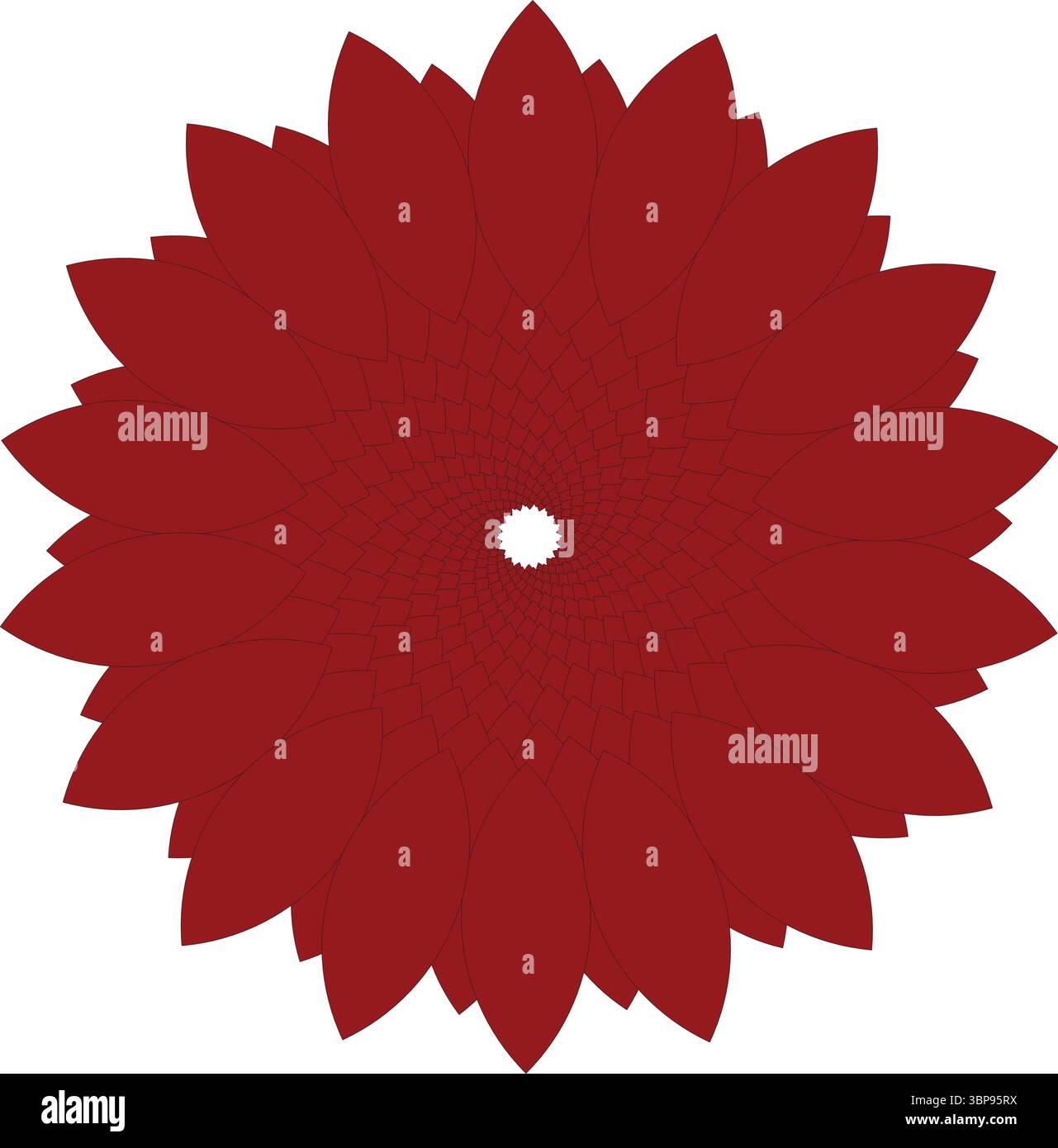 Dark Red Floral Petal Abstract Flower Swirl Vector Stock Vector Image ...