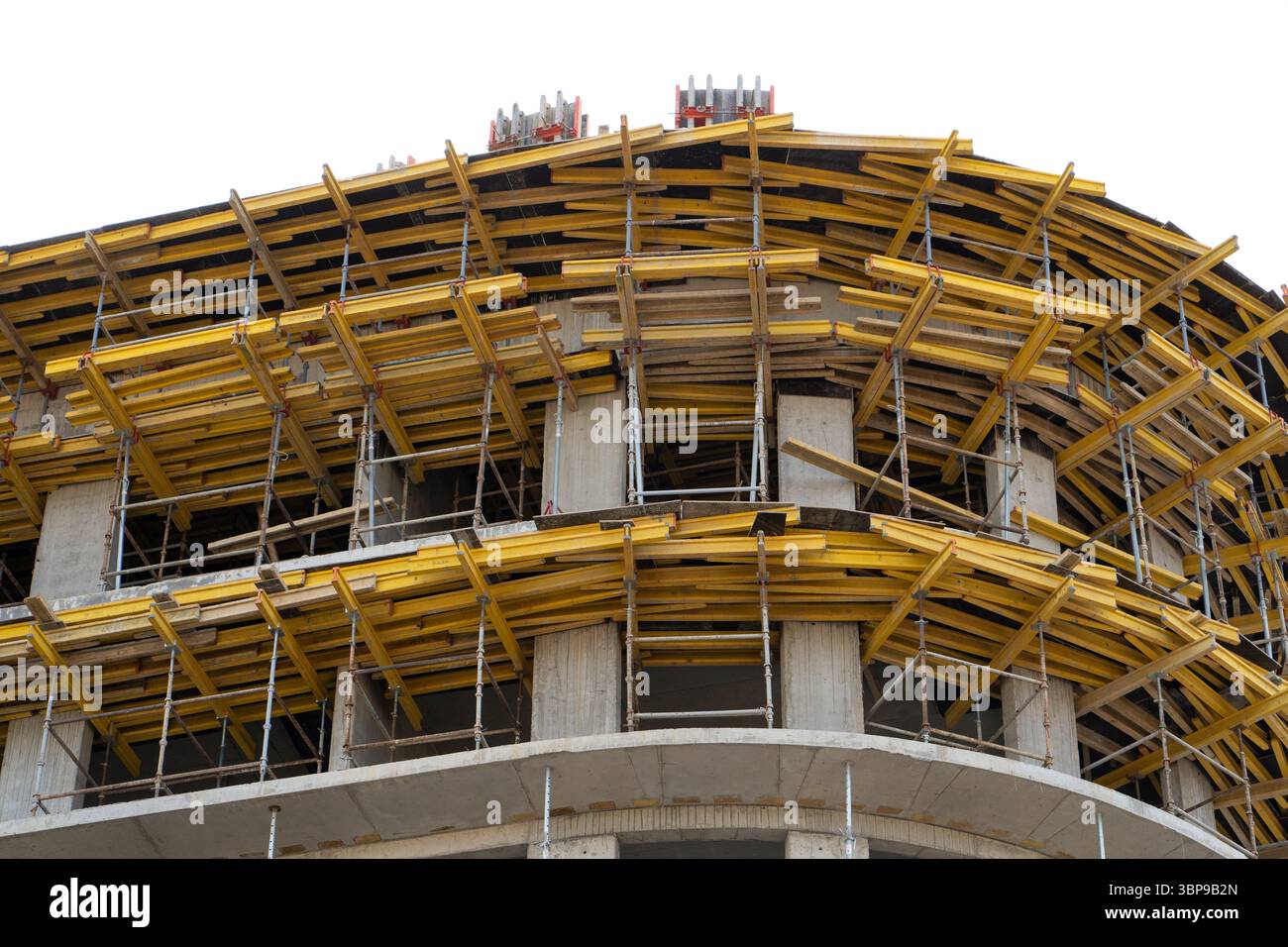 Construction of a high-rise building. Construction formwork for a ...