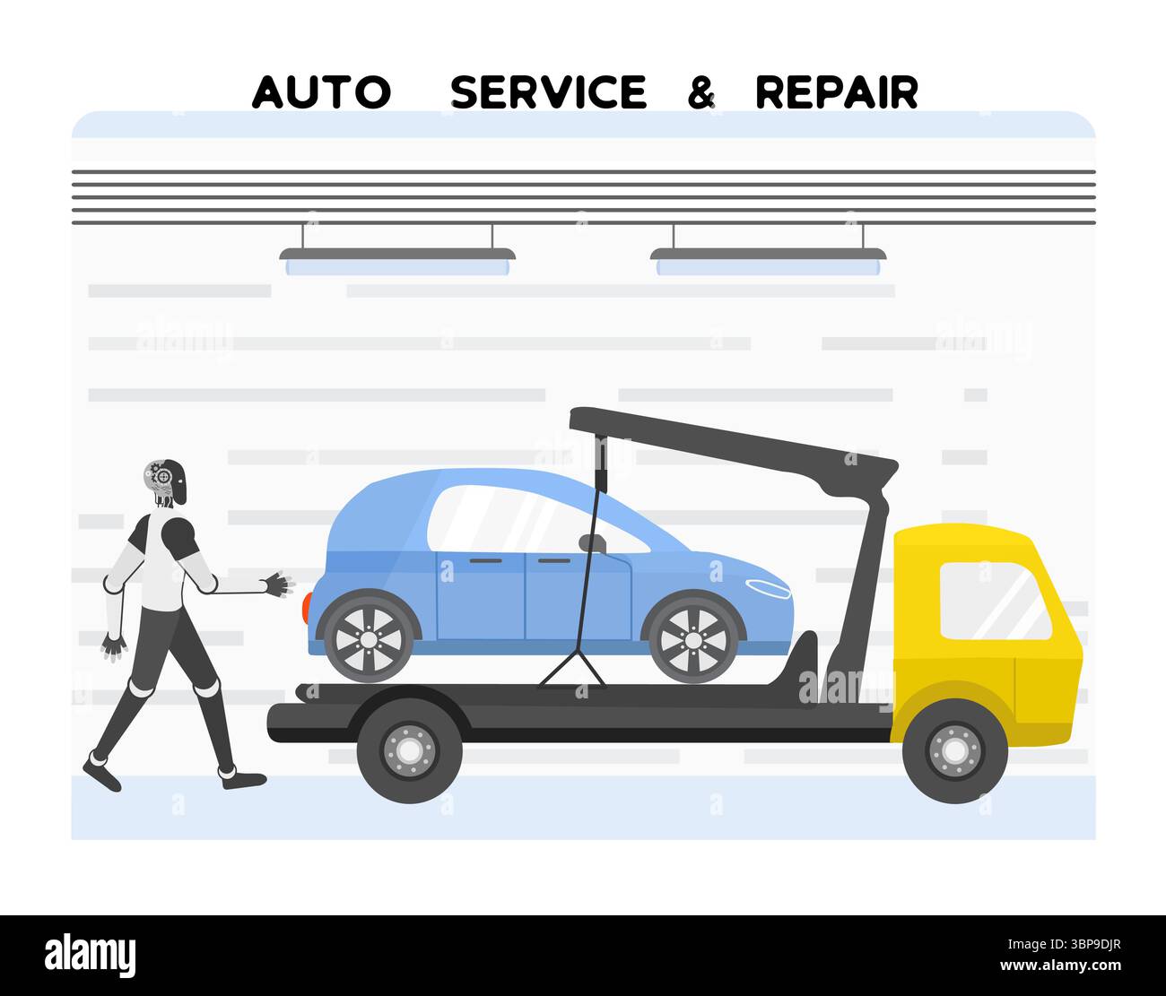 Towing operation Stock Vector Images - Alamy