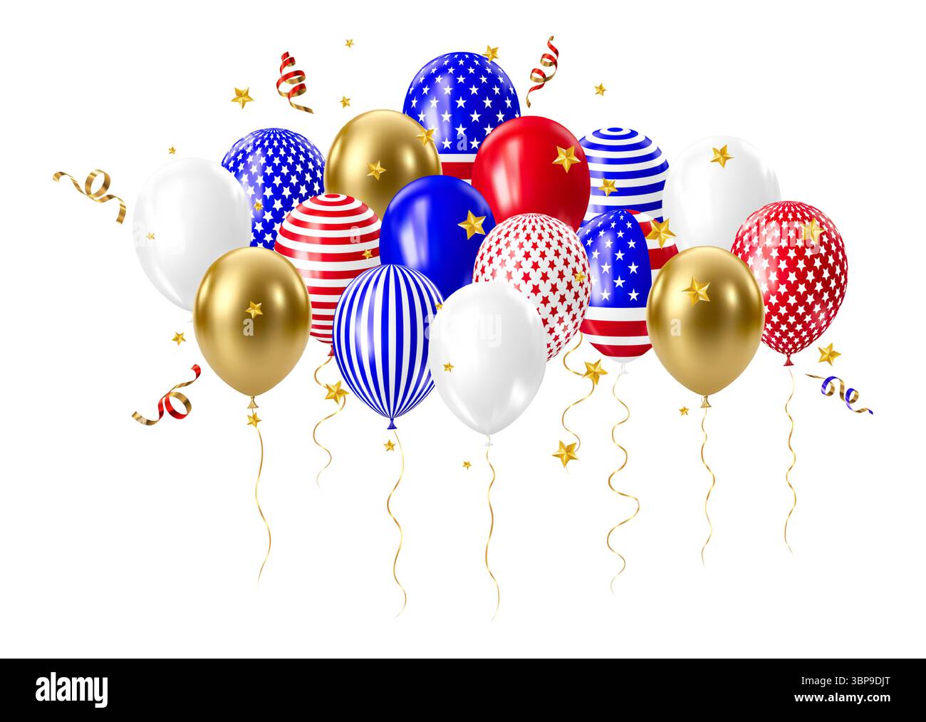 Usa celebration flag balloons helium Cut Out Stock Images & Pictures ...