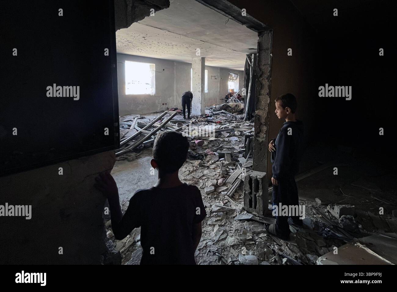A view of damage at Rimal Clinic building A view of damage at Rimal ...