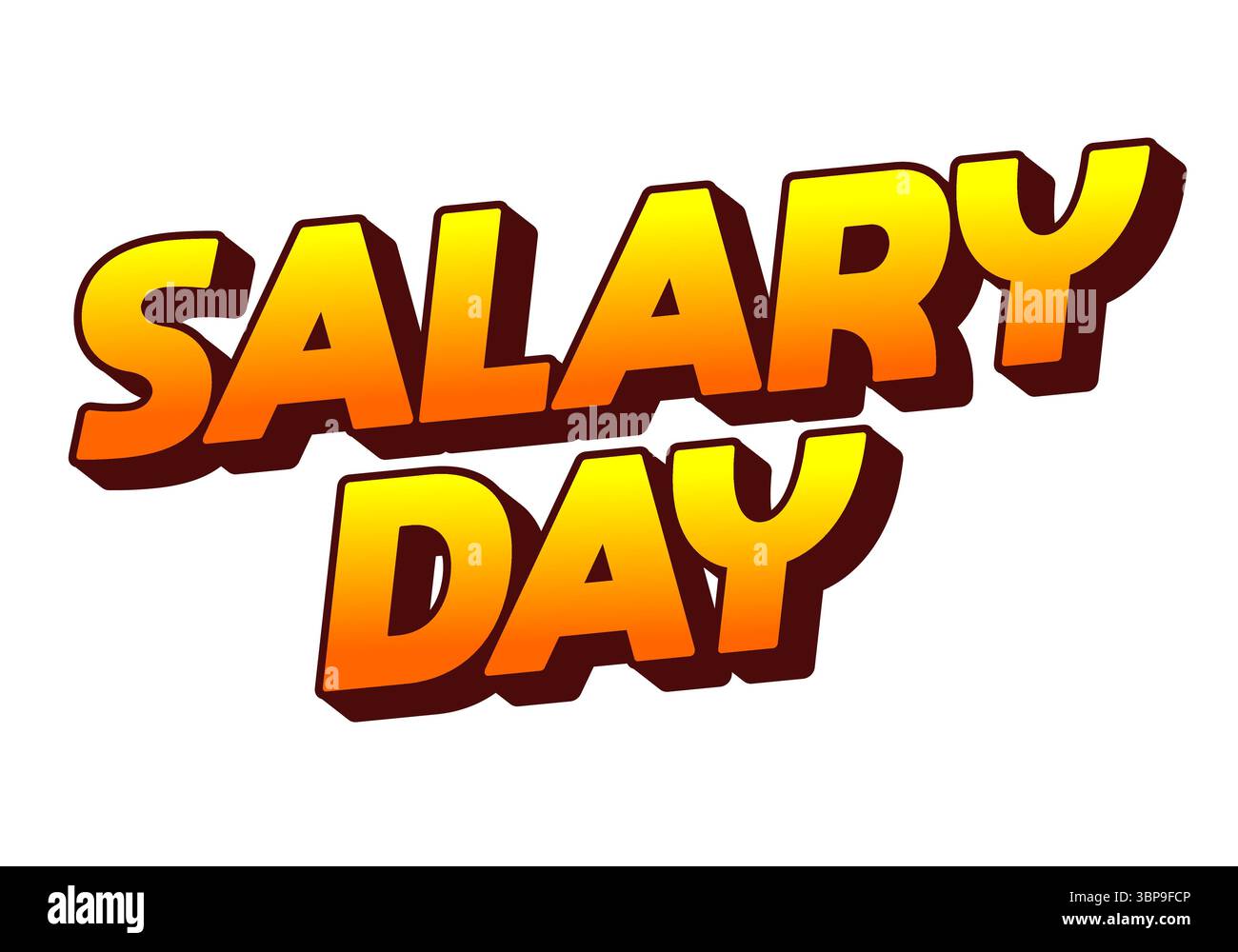 Bold and colorful text design featuring the words SALARY DAY in a ...
