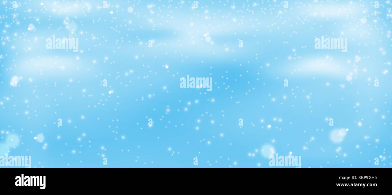 Snowstorm falling snowflakes blue overlay background, Winter Christmas ...