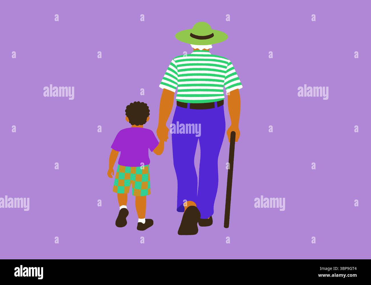 Heartwarming scene intergenerational connection hi-res stock ...