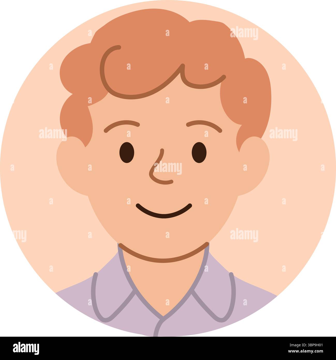 Young smiling man in light Stock Vector Images - Alamy