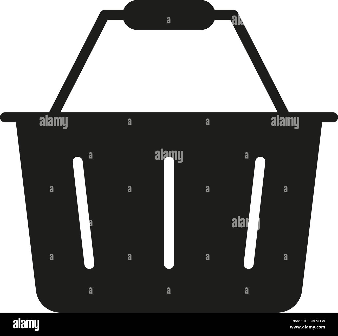 Shopping Basket Solid Icon. Retail, Grocery, And Shopping Silhouette ...